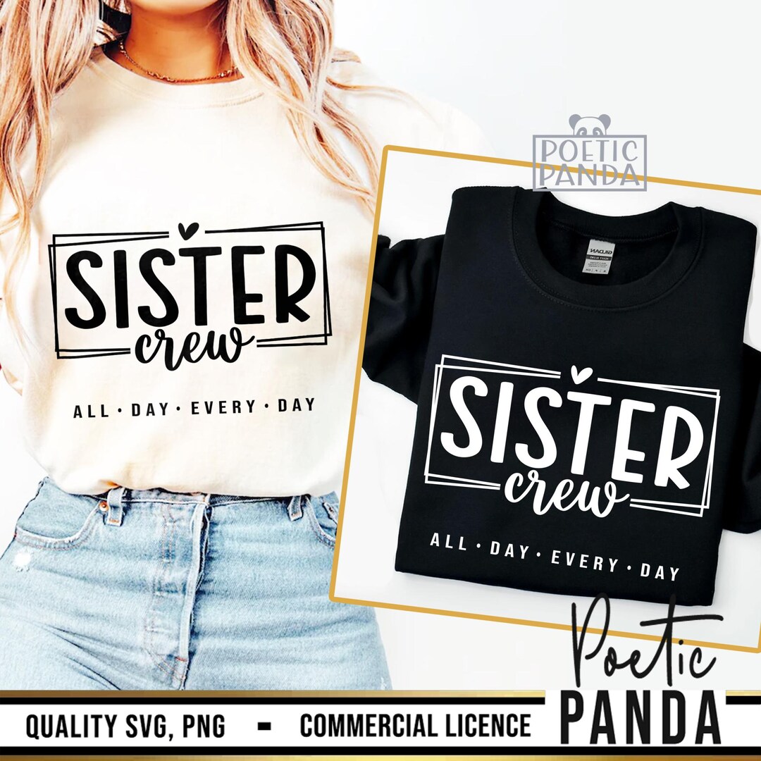 Sister Crew SVG PNG, Cousin Crew Svg, Siblings Svg, Black Friday Svg ...