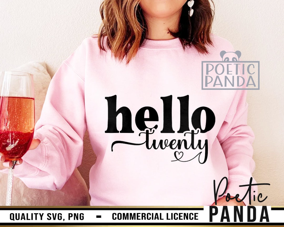Hello Twenty SVG PNG, 20 and Fab, Birthday Svg, Happy Birthday Svg ...