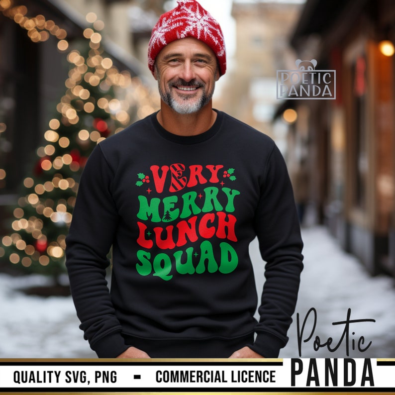 Merry Lunch Squad SVG PNG, Lunch Lady Christmas Shirt Svg, Cafeteria ...
