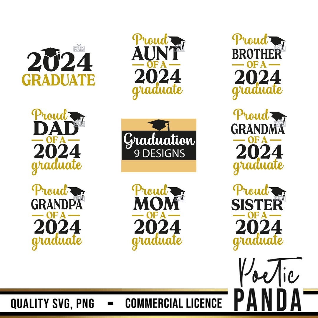 GRADUATION 2024 Bundle SVG PNG, 2024 Graduiertenhemd SVG, stolze Mutter ...