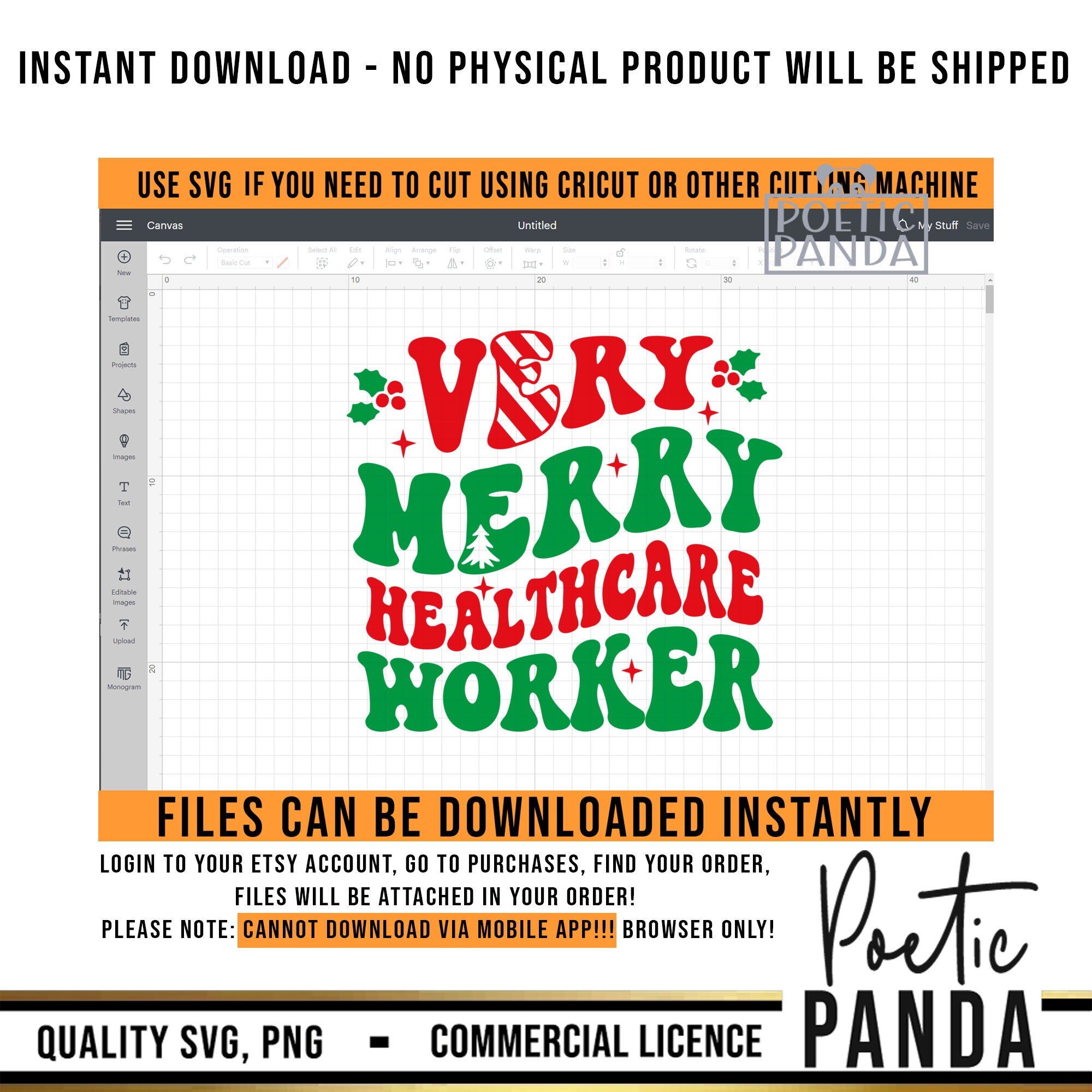 Merry Healthcare Worker SVG PNG, Med Tech Svg, Christmas Shirt Svg ...
