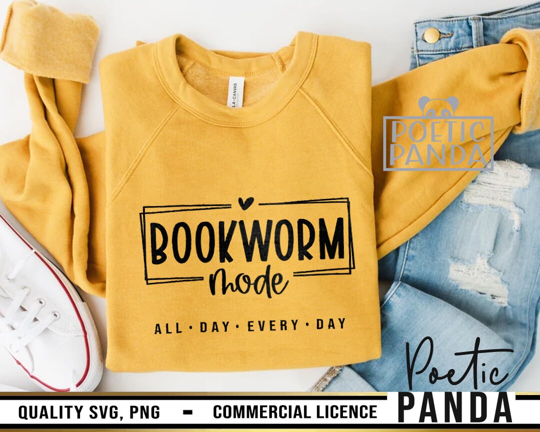 Bookworm SVG PNG, Book Svg, Book With Flowers, Bookworm Svg, Book Nerd ...