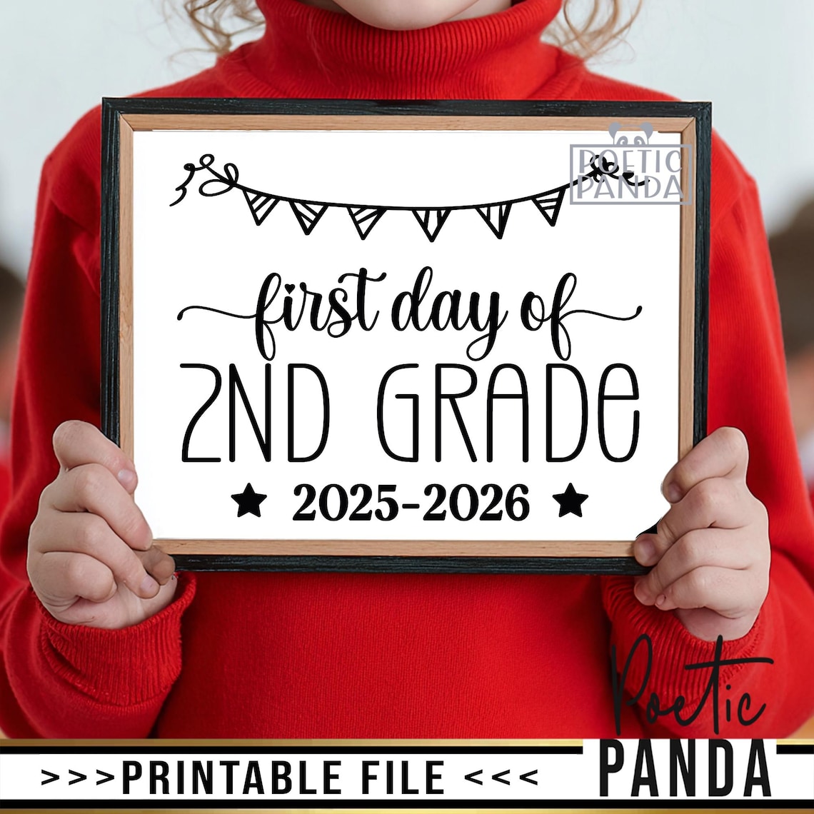 Printable 1st Day of 2nd Grade Sign PNG, First Day of Second Grade Sign ...