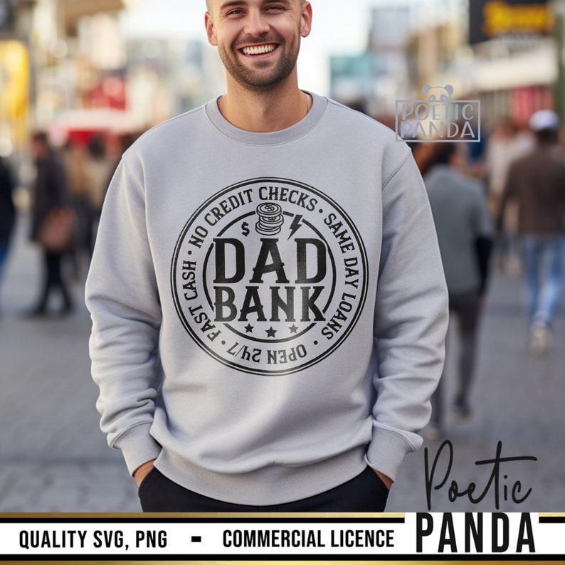 Bank of Dad SVG PNG, Dad, Fathers Day Svg, Father's Day Gift Svg, Best ...