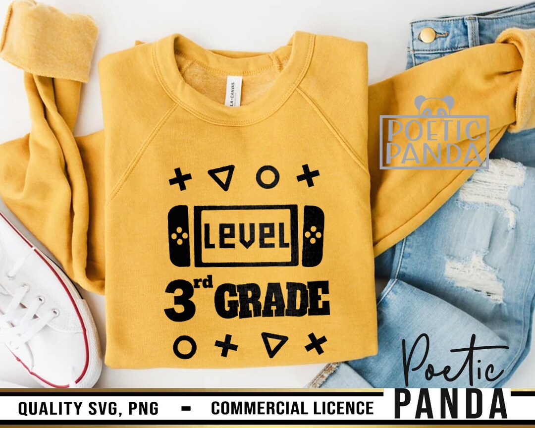 Level 3rd Grade SVG PNG, Third Grade Svg Boy Girl, Gamer 3rd Grade Svg ...