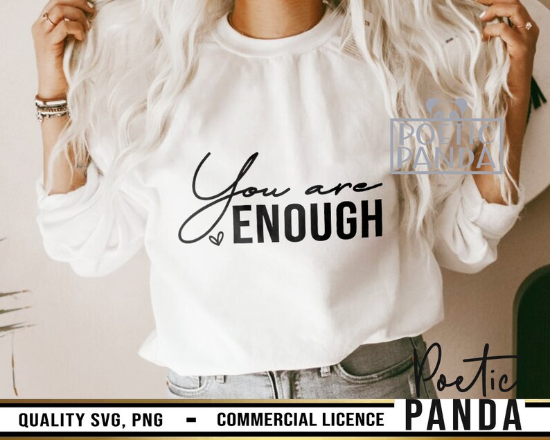 You Are Enough SVG PNG Girl Power Svg Motivational Svg Know - Etsy UK