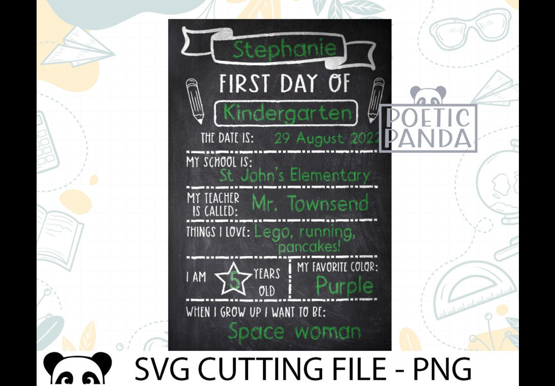 First Day of School SVG PNG Back to School Sign Svg - Etsy Australia