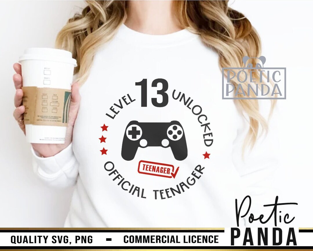 13th Birthday SVG PNG, Level 13 Unlocked Svg, Hello 13 Svg, Official ...