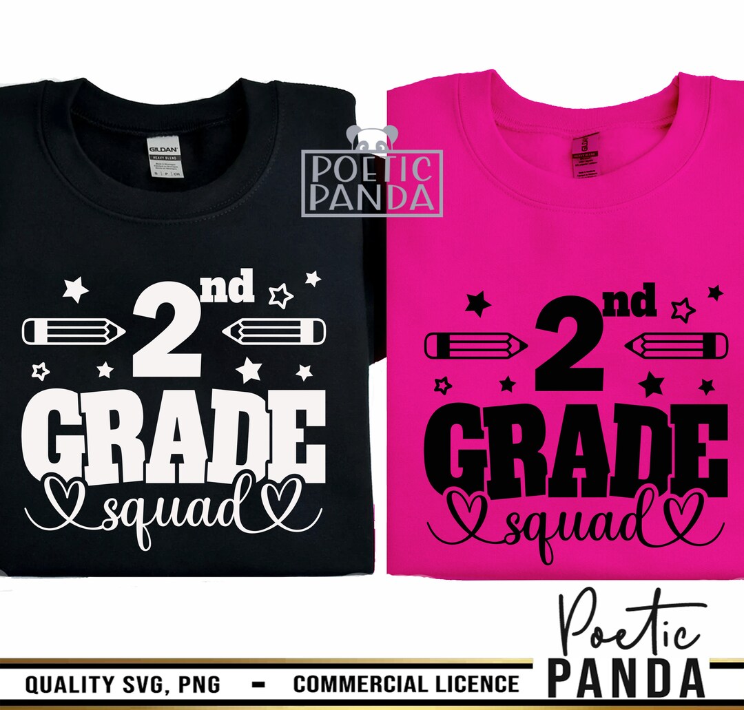2nd Grade Squad SVG PNG, Second Grade Squad, 2nd Grade Teacher Svg, 2nd ...