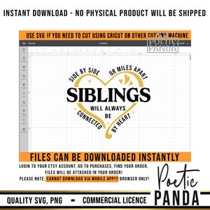 Siblings SVG PNG, Gift to Brother Svg, Gift to Sister Svg, Siblings ...