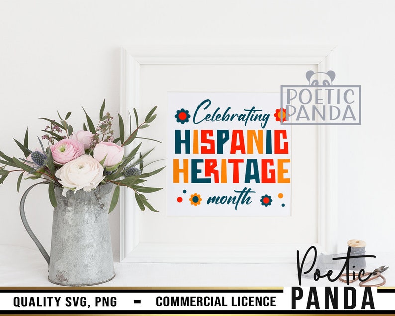 Celebrating Hispanic Heritage Month SVG PNG Latina Svg Black - Etsy