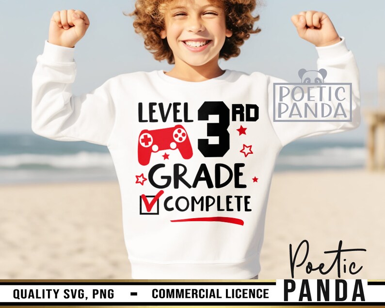 3rd Grade Complete, End of School Svg, Gamer Svg, Kids Shirt Svg, 3rd ...