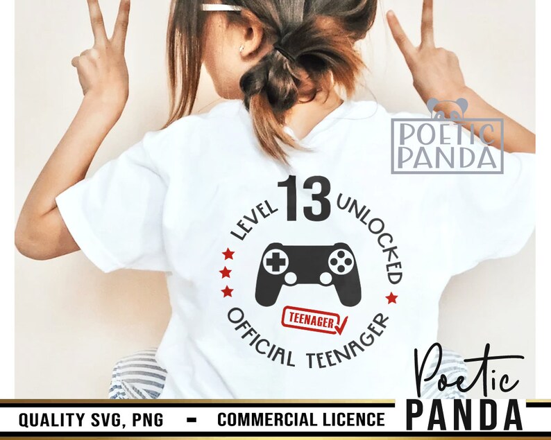 13th Birthday SVG PNG Level 13 Unlocked Svg Birthday Shirt - Etsy
