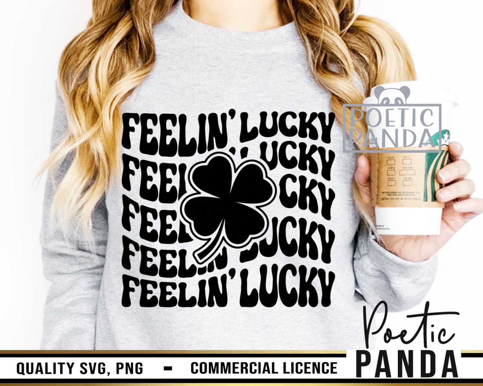 Feelin Lucky SVG PNG, St Patricks Svg, Clover Svg, Shamrock Svg, Irish ...