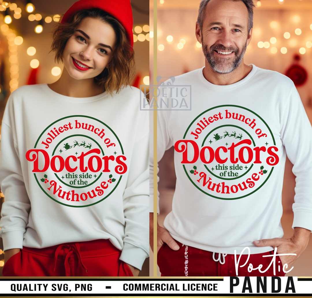 Jolliest Bunch of Doctors SVG PNG, Christmas Shirt Svg, Jolliest Bunch ...