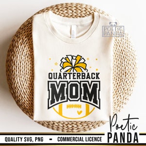 Quarterback Mom SVG PNG, Cheer Mom Svg, American Football Svg, Football ...