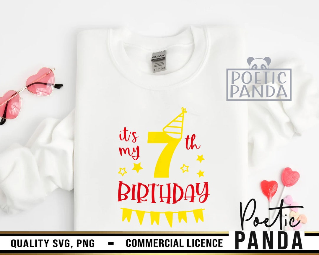 7th Birthday SVG PNG, 7th Birthday Svg, Birthday Girl Svg, Birthday Svg ...