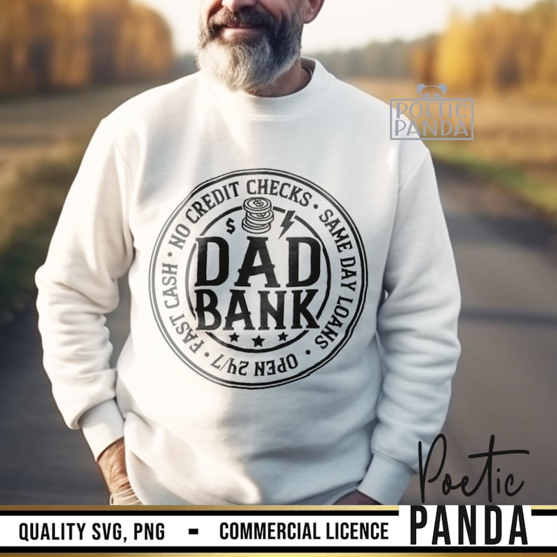 Bank of Dad SVG PNG, Dad, Fathers Day Svg, Father's Day Gift Svg, Best ...