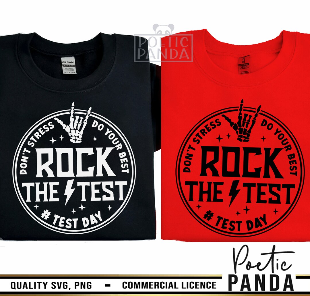 Rock the Test SVG PNG, Teacher Shirt Svg, Test Day Png, Test Day Svg ...
