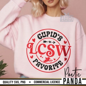 LCSW Valentine SVG PNG, Therapist Svg, Counselor Svg, Social Worker Svg ...