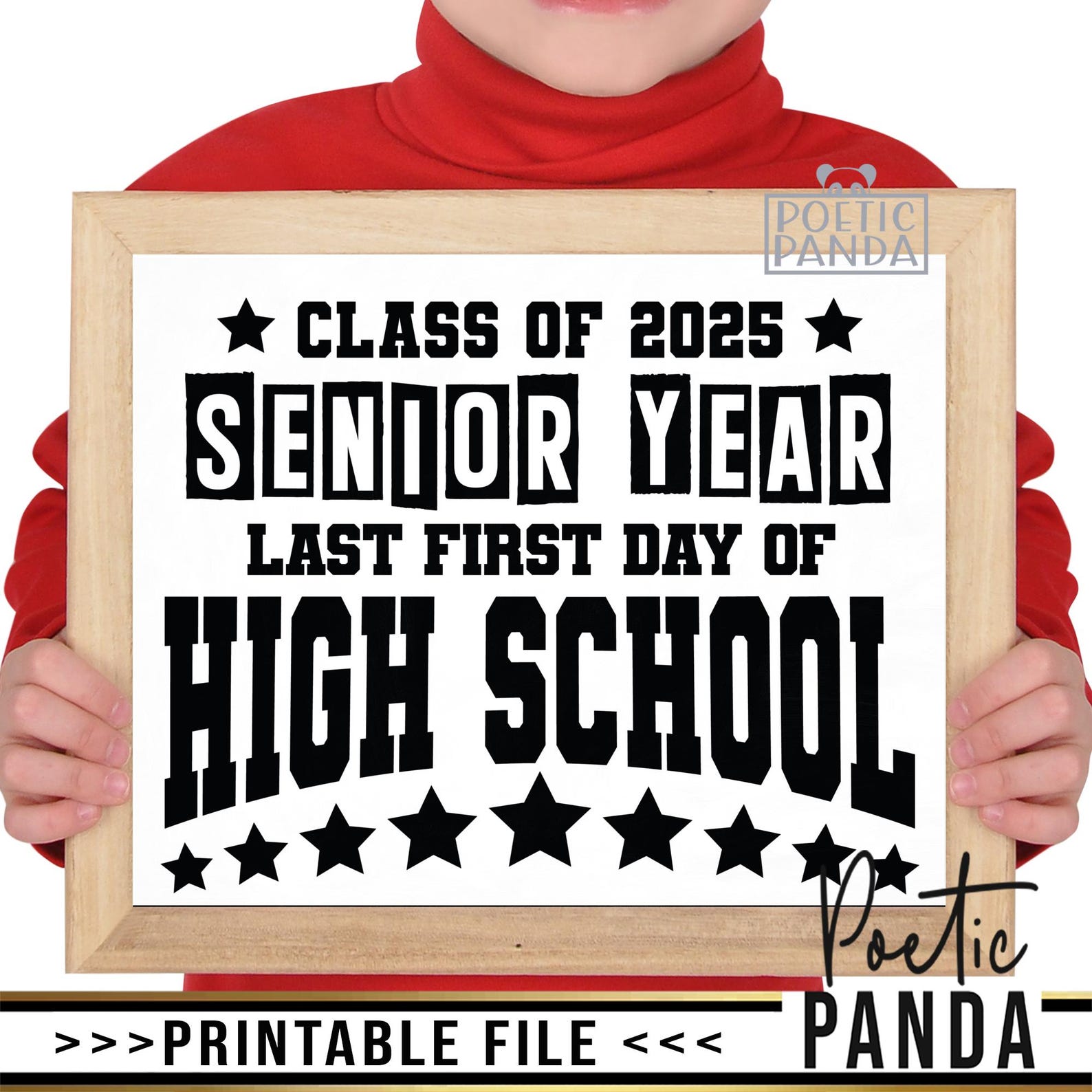 Printable Last First Day High School Sign PNG JPEG, Senior Year Sign ...