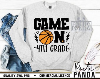 Game on 4th Grade Svg, Png, Jpg, Dxf, Fourth Grade Svg, 4th Grade, Boy ...
