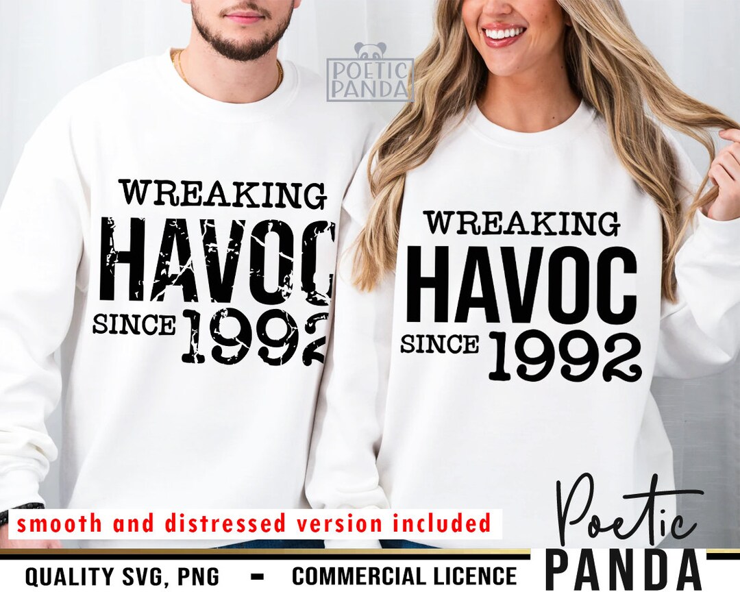 Havoc Since 1992 SVG PNG, 33rd Birthday Svg, 33rd Birthday Svg Men ...