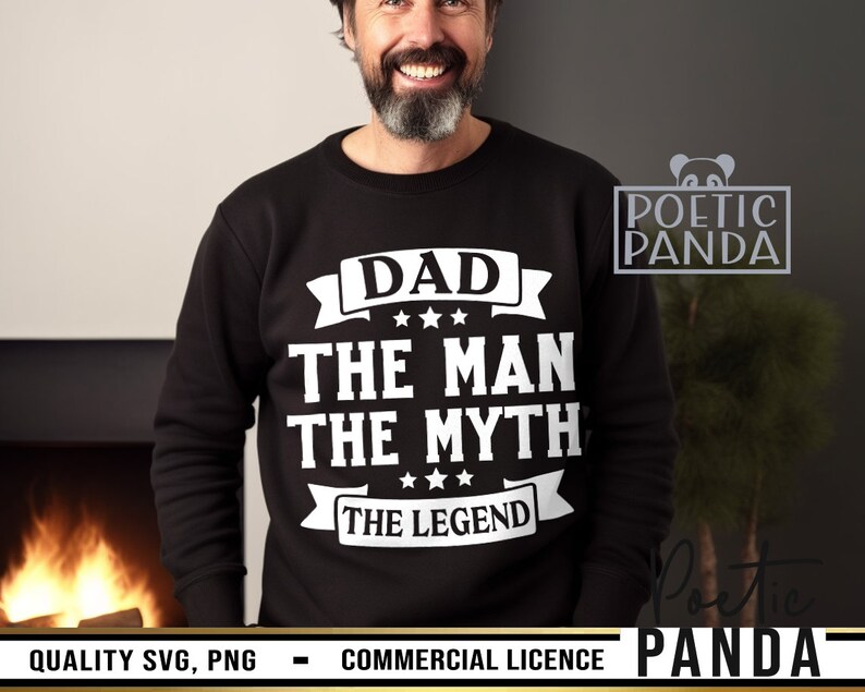 Dad the Man the Myth the Legend SVG PNG Dad Fathers Day Svg - Etsy
