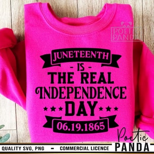 Juneteenth is Real Independence Day SVG PNG, Juneteenth Svg Design for ...