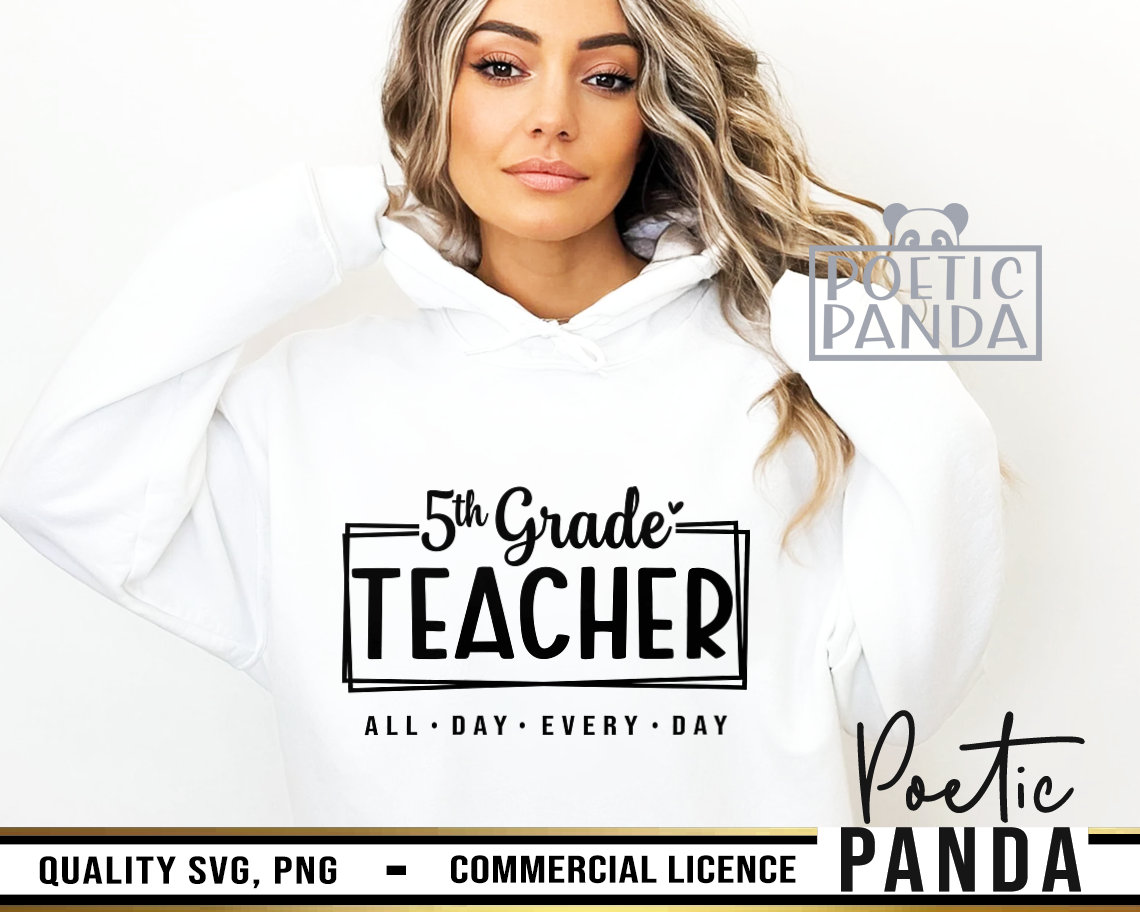 5th Grade Teacher SVG PNG, Fifth Grade Teacher, Back to School Svg ...