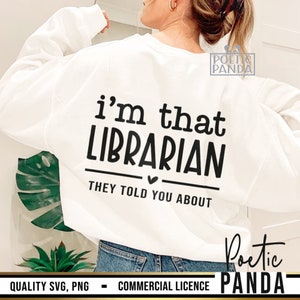 Librarian SVG PNG, Funny Gift to Librarian Svg, Bookworm Svg, Bookish ...