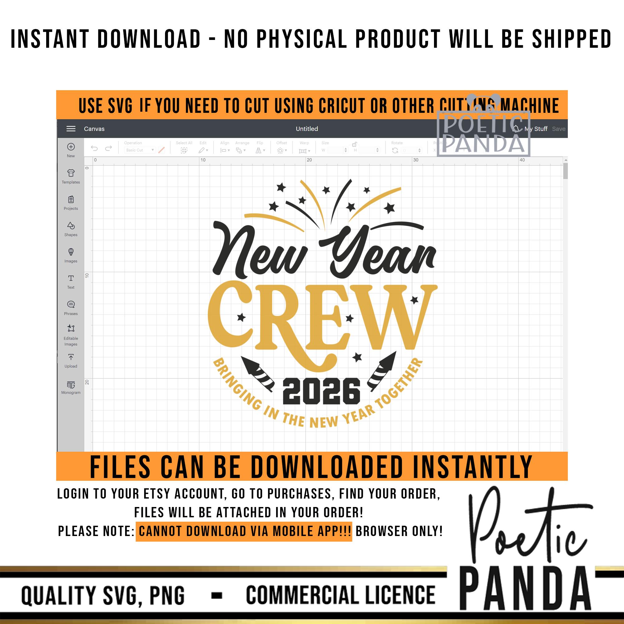 New Year Crew SVG PNG, Happy New Year Svg, New Years Eve Svg, New Years ...