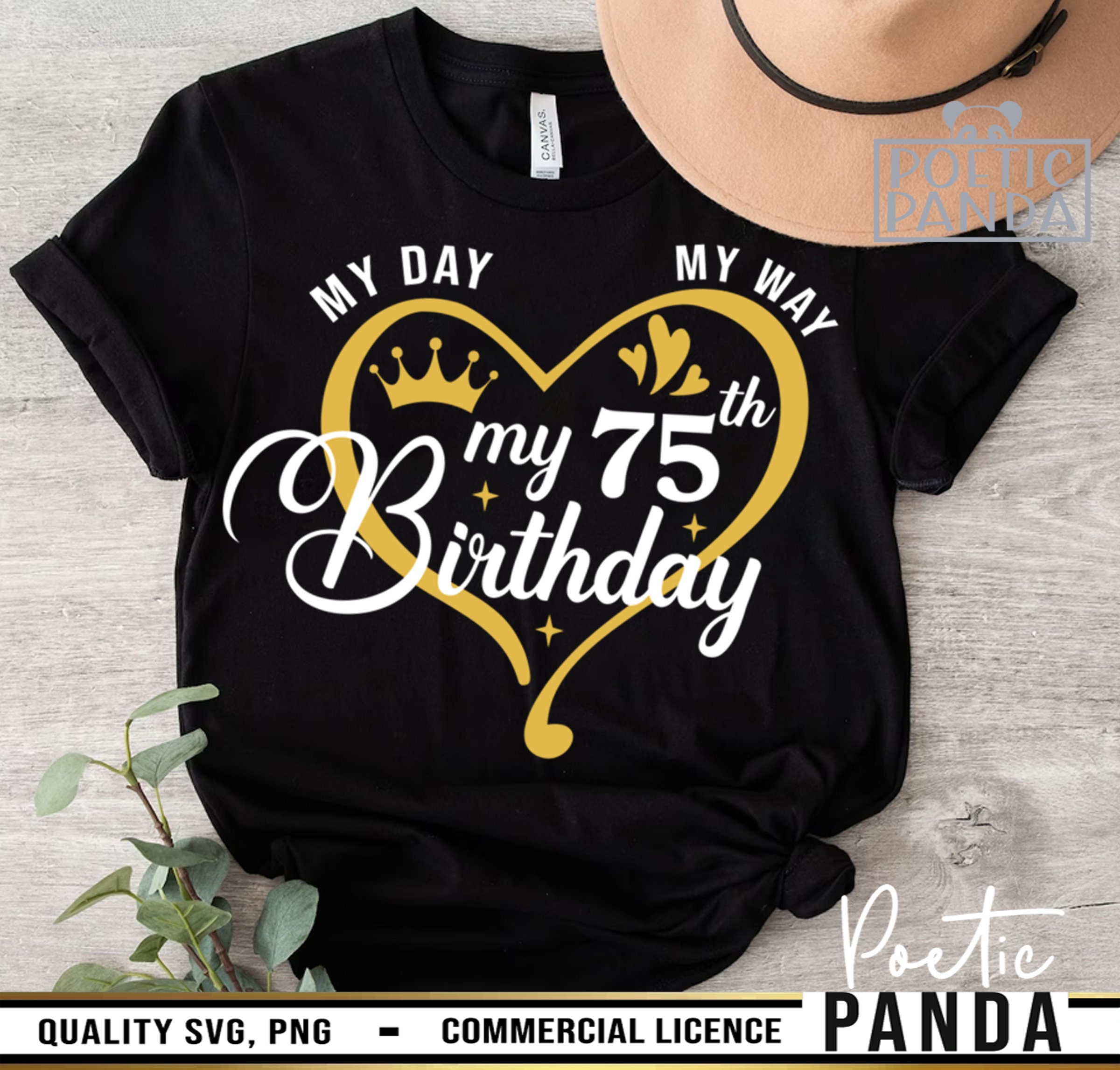 75th Birthday SVG PNG, 75 and Fabulous, 75th Birthday Svg, Happy ...