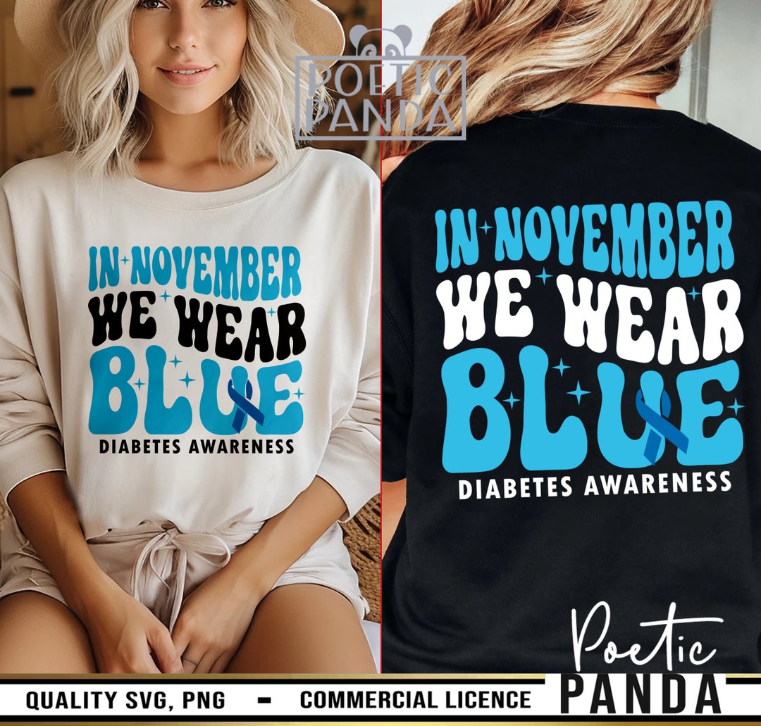Diabetes Awareness SVG PNG, Blue Ribbon Svg, T1d Svg, Support Squad Svg ...
