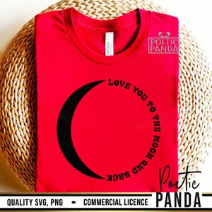 Love You to the Moon and Back SVG PNG, Valentines Day Svg, I Love You ...