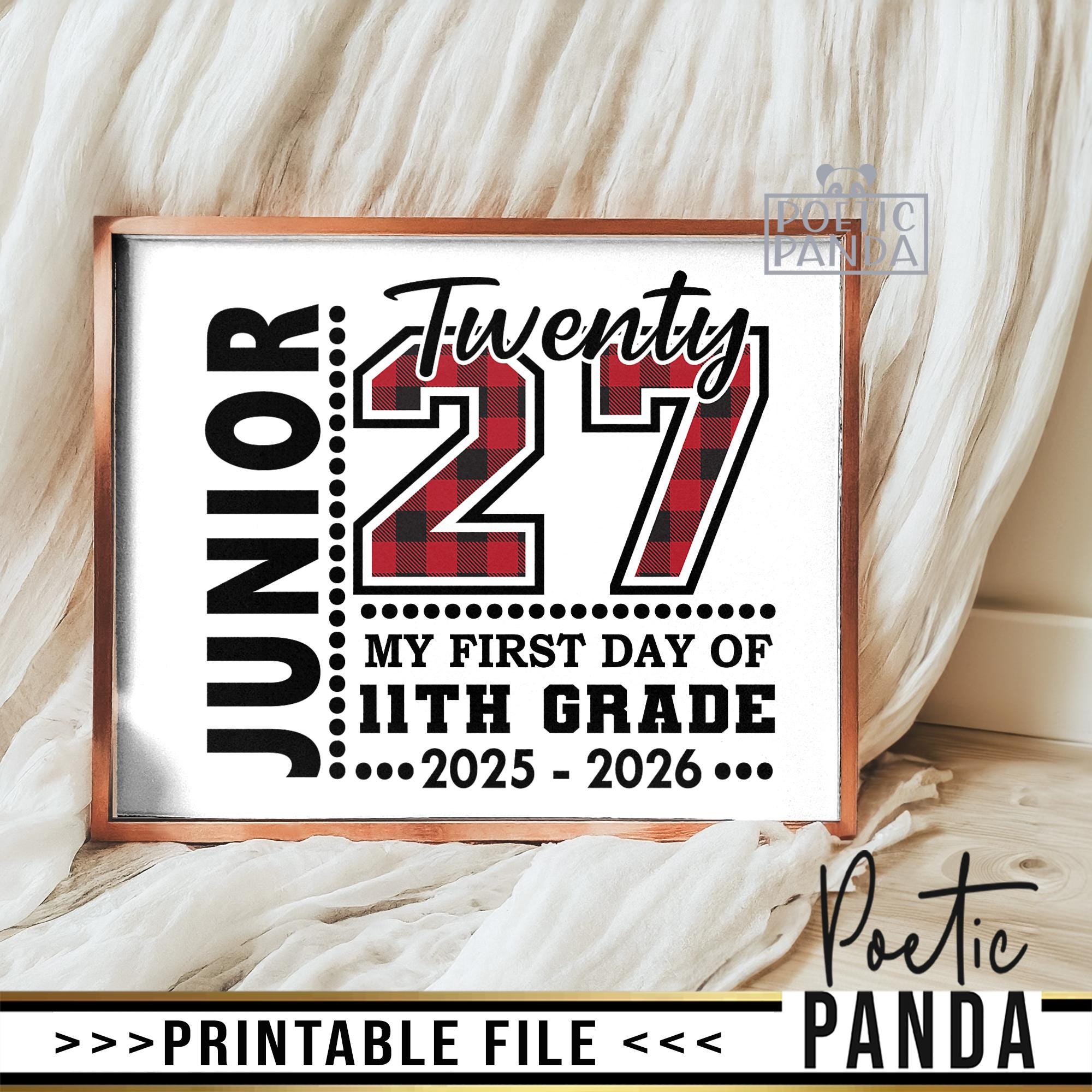 Printable First Day of 11th Grade Sign PNG, First Day of Junior Year ...
