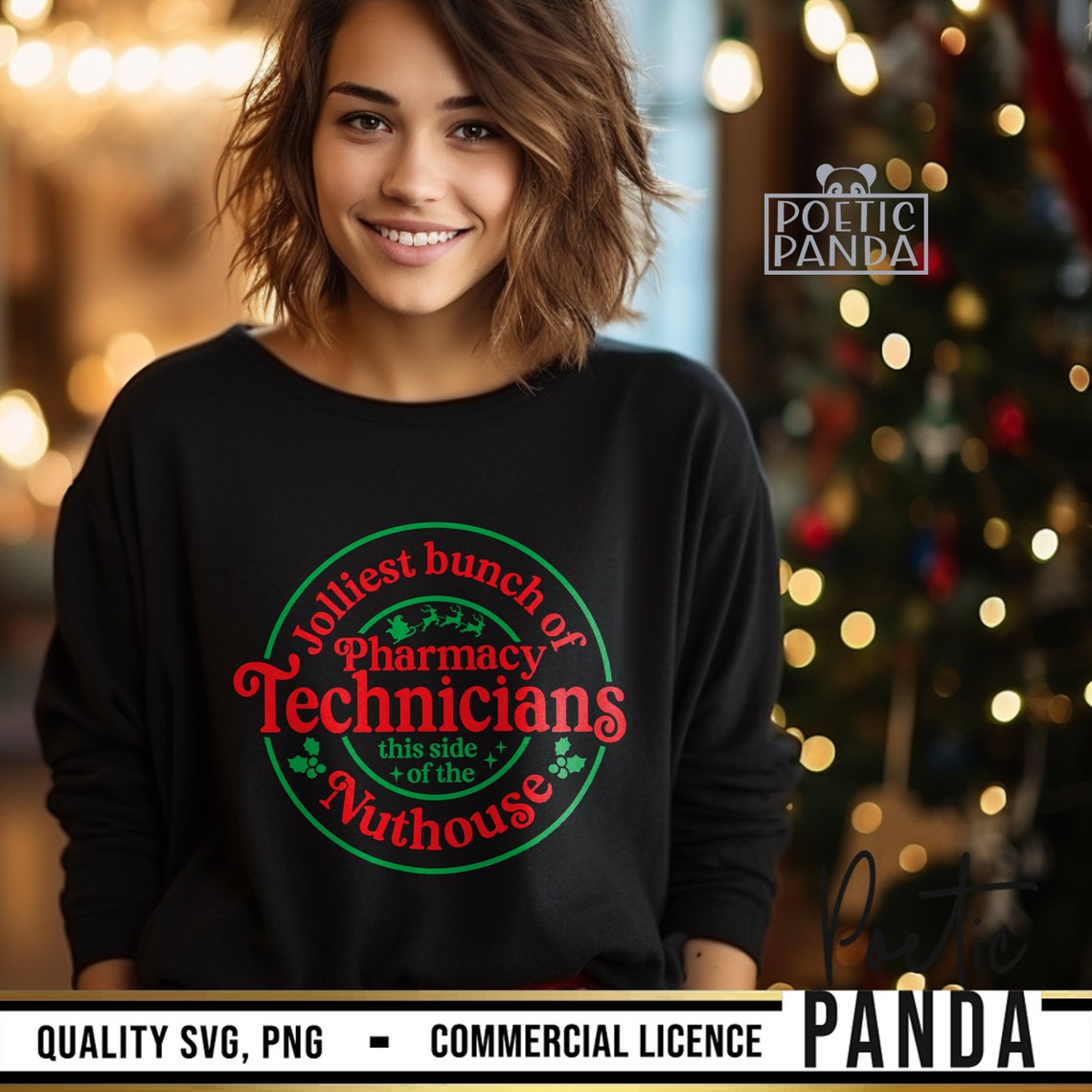 Jolliest Bunch of Pharmacy Technicians SVG PNG, Nurse Christmas Svg ...