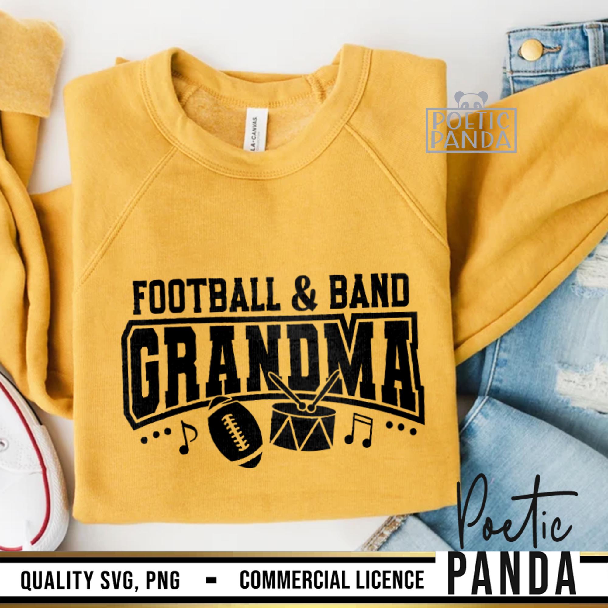 Football and Band Grandma SVG PNG, Marching Band Svg, Football Grandma ...