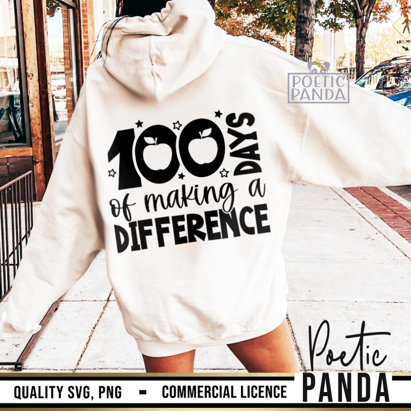 100 Days of Making A Difference SVG PNG, 100 Days Svg Teacher, 100 Days ...