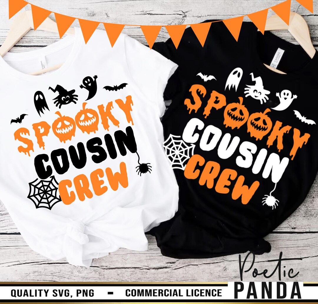 Spooky Cousin Crew SVG PNG, Cousin Crew Halloween Shirts Svg, Family ...