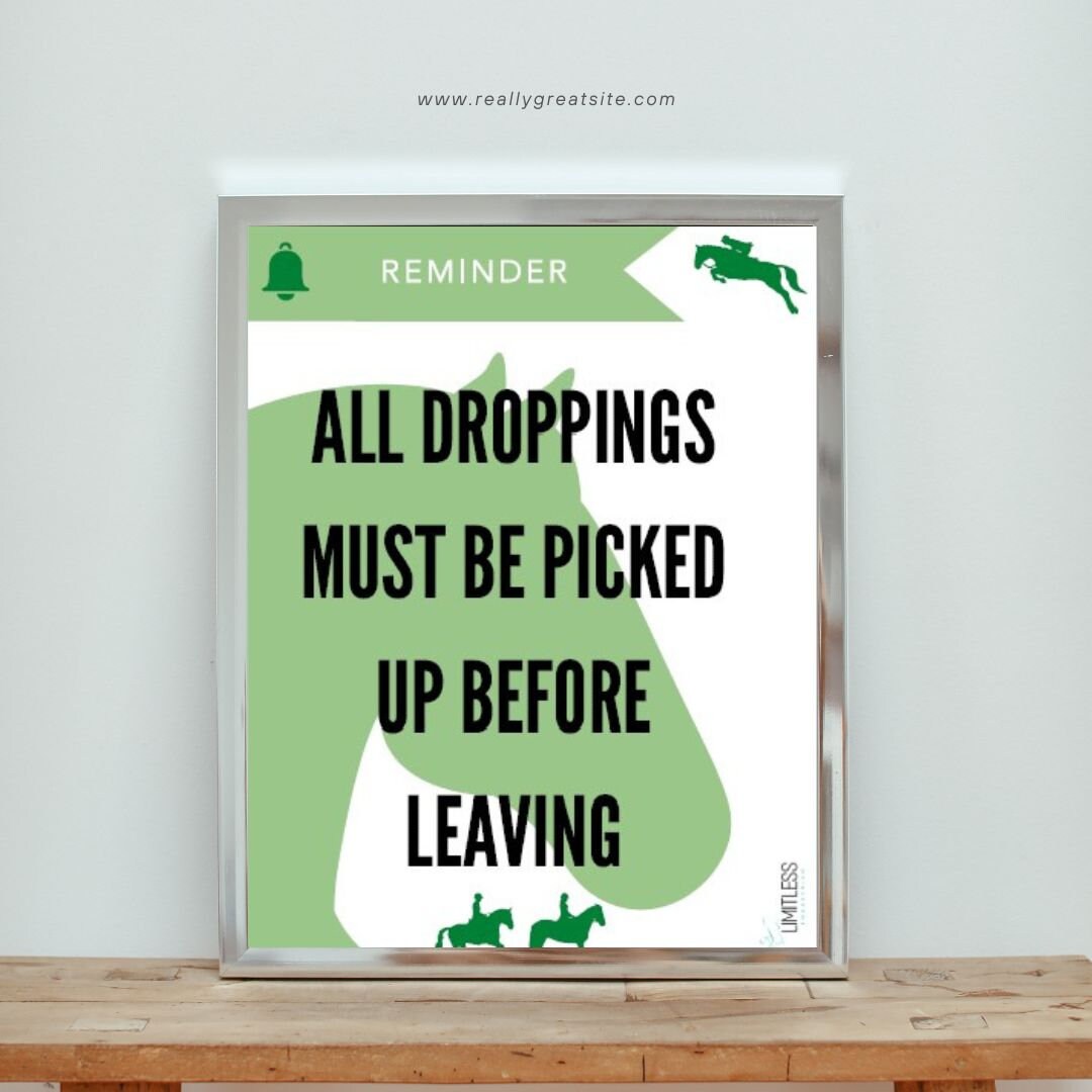 Printable Horse Riding Arena Signs (digital Download), Horse Signs ...