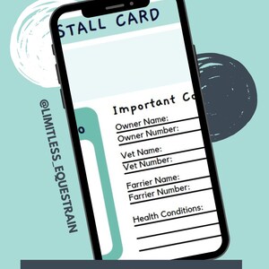 Salmon Pink Horse Stall Cards, Stable Cards (digital Download), Horse ...