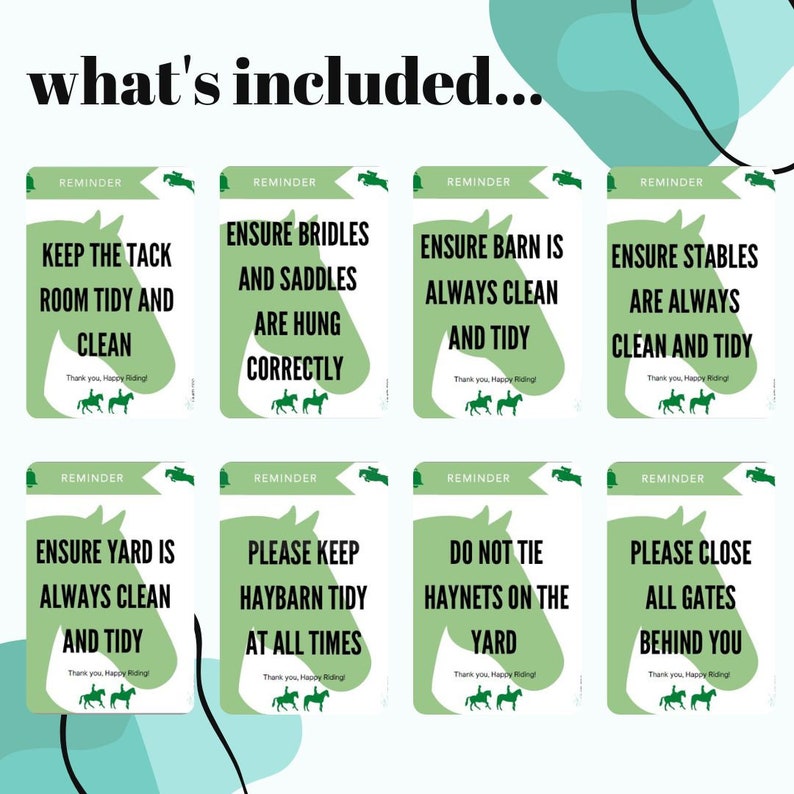 Printable Horse Stable and Yard Signs (digital Download), Horse Signs ...