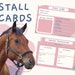 Dark Pink Horse Stall Cards, Stable Cards (digital Download), Horse ...