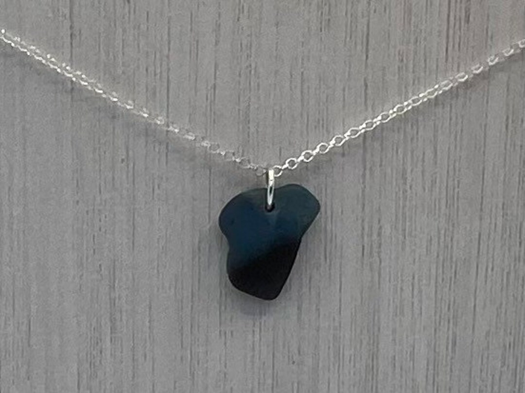 Rare Mottled Blue Slag Glass Scottish Sea Glass Sterling - Etsy