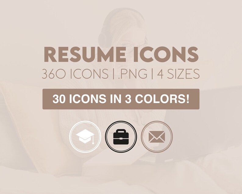Resume Icons Circle / Minimal Digital Download - Etsy Australia