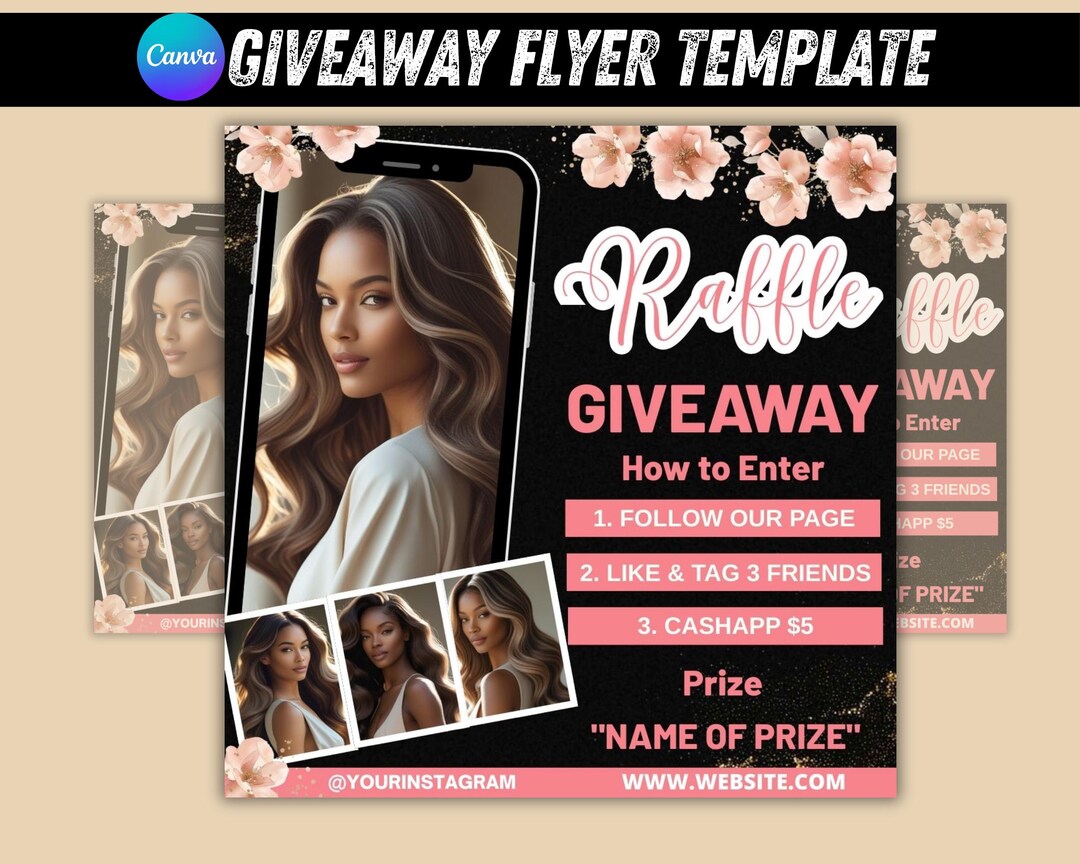 Raffle Giveaway Flyer Template, Raffle Flyer, Prom Flyer, Contest ...