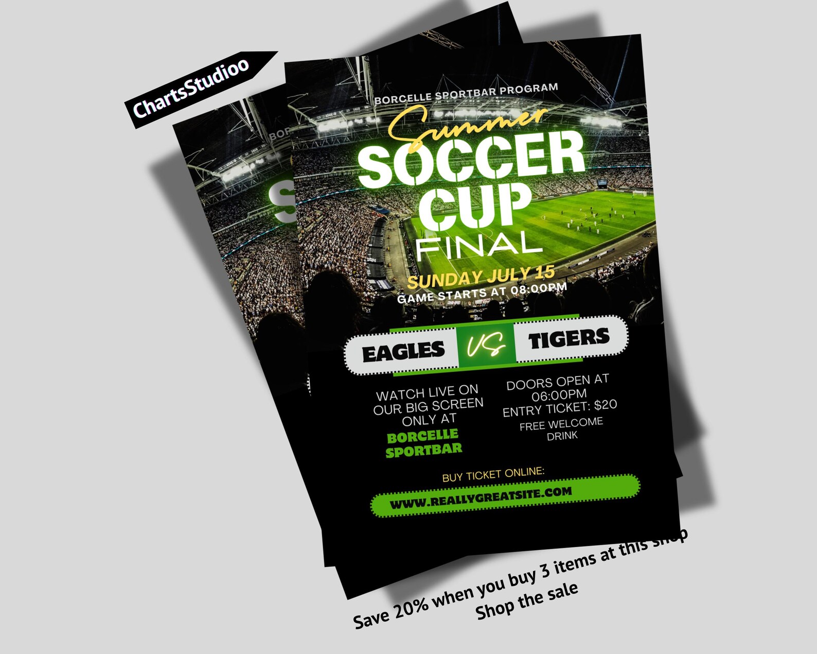 Editable Soccer Flyer Template, Football Flyer, Soccer Sport Party ...