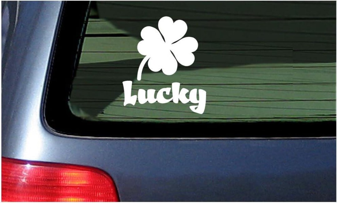 Lucky Four Leaf Clover White Vinyl Decal Sticker Window Irish 6" - Etsy