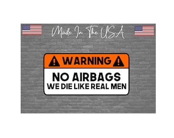 Airbag Warning Sticker - Etsy